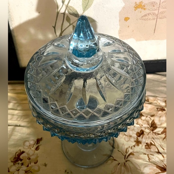 Indiana Glass | Accents | Indiana Glass Compote Pedestal Dish With Lids ...